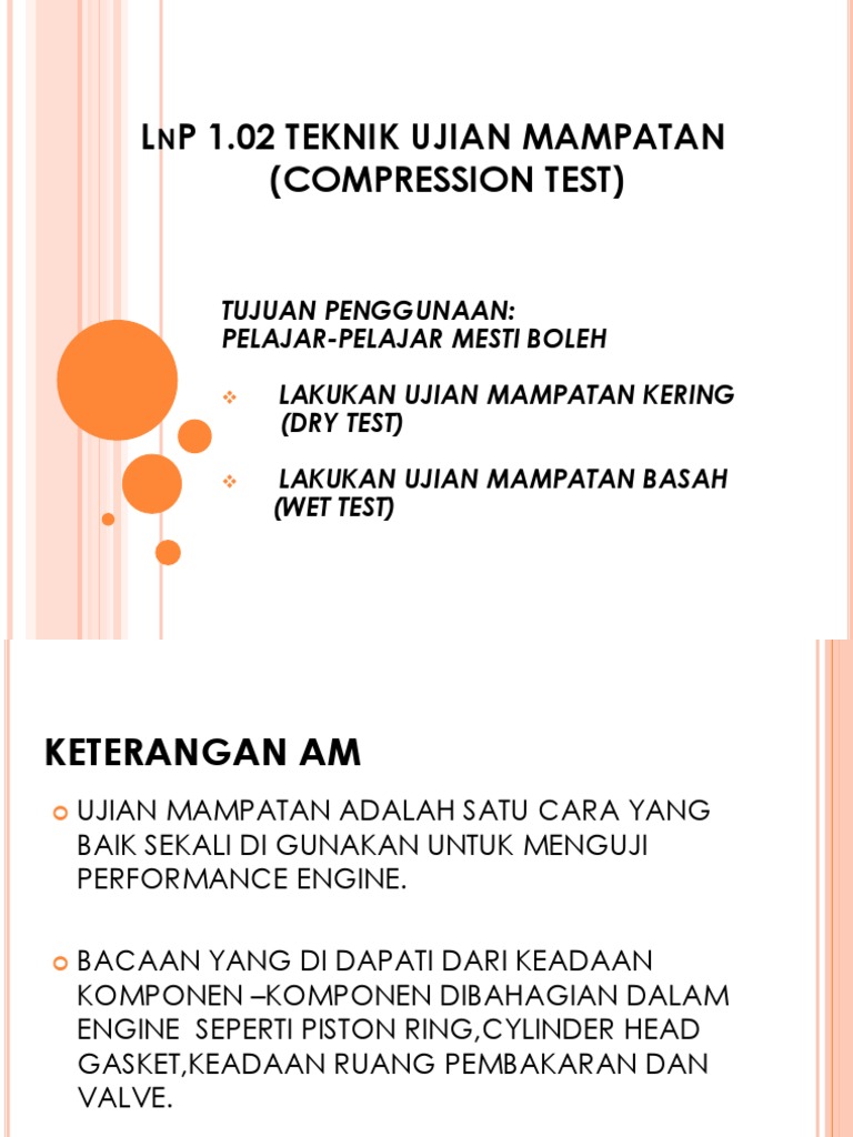 La 01.02 Teknik Ujian Mampatan | PDF | Teknologi & Rekayasa