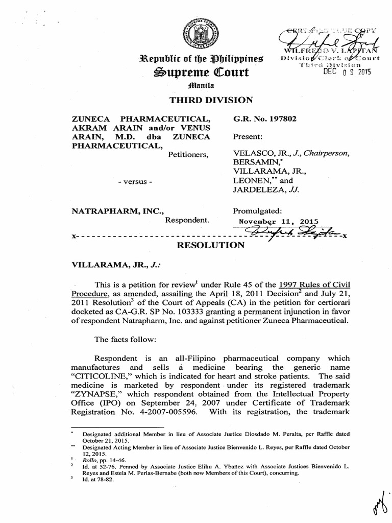 Zuneca PDF | PDF | Injunction | Certiorari
