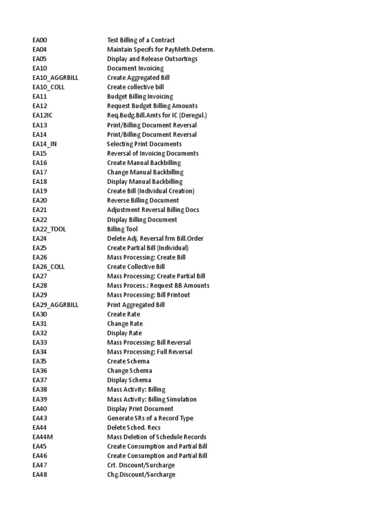 Tcode | PDF | Invoice | Simulation