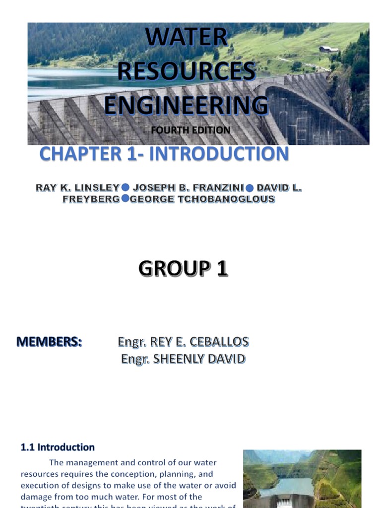 GROUP 1 - Water Resources Engineering2 | PDF | Water | Engineering