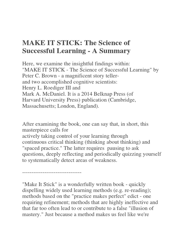 Summary Active Recall PDF | PDF | Memory | Learning