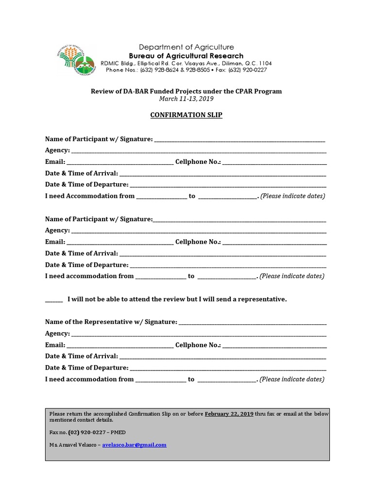 Confirmation Slip With Signature | PDF | Telecommunications ...