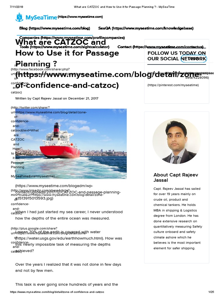 What Are CATZOC and How To Use It For Passage Planning - MySeaTime PDF ...
