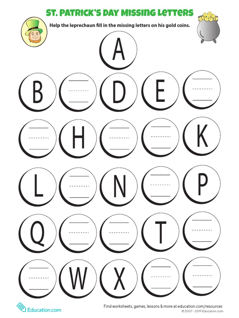 Fill Missing Alphabet Letters | PDF
