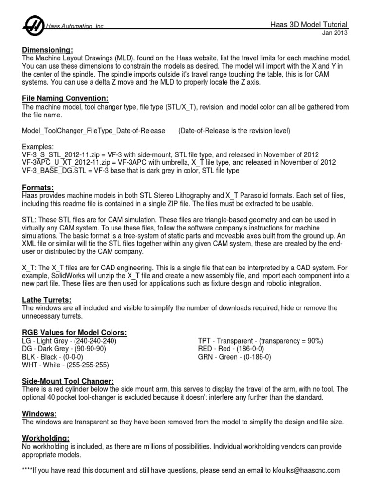 HAAS 3D Model Tutorial | PDF | 3 D Modeling | Scientific Modeling