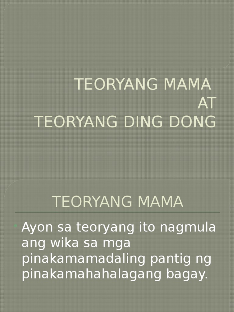 Teoryang Mama | PDF