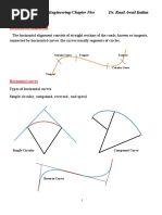 Highway Horizontal Alignment Design | PDF | Geometry | Space