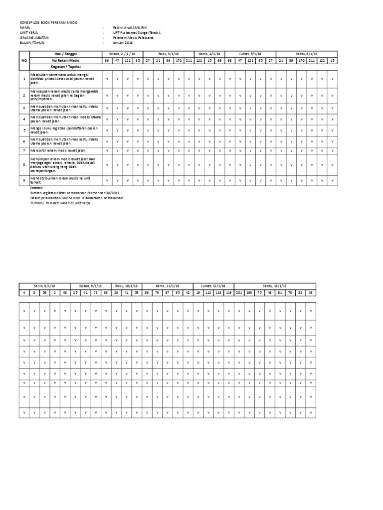 Log Book Rekam Medis | PDF