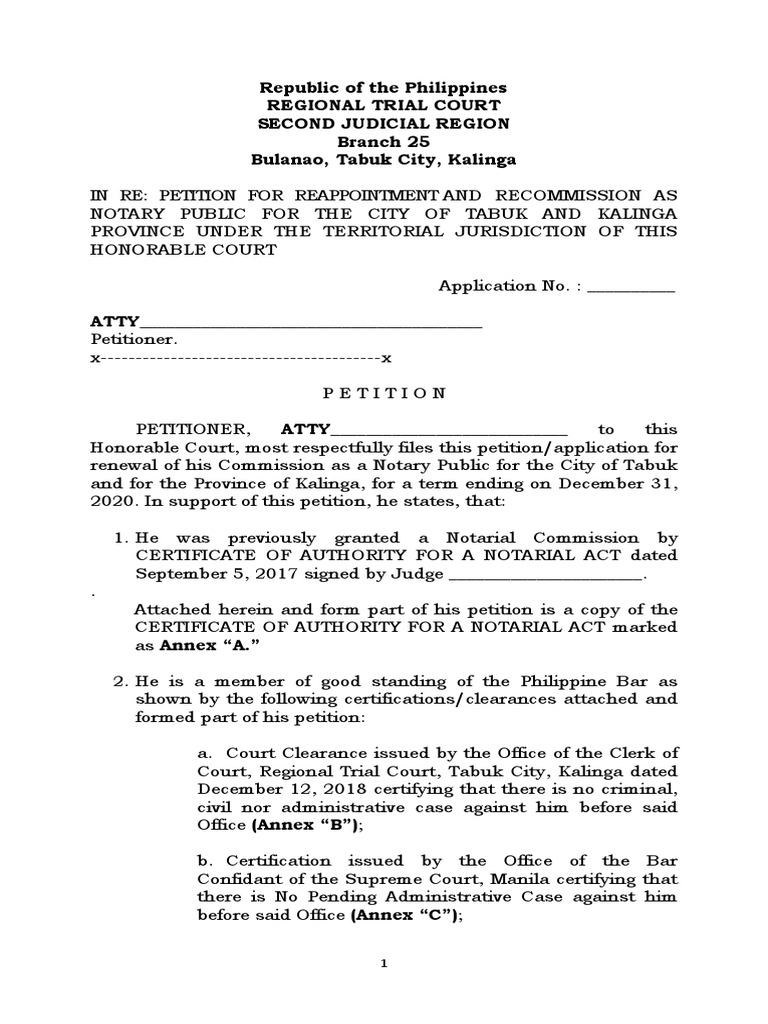 Renewal of Notarial Commission 1 | PDF | Notary Public | Law Clerk