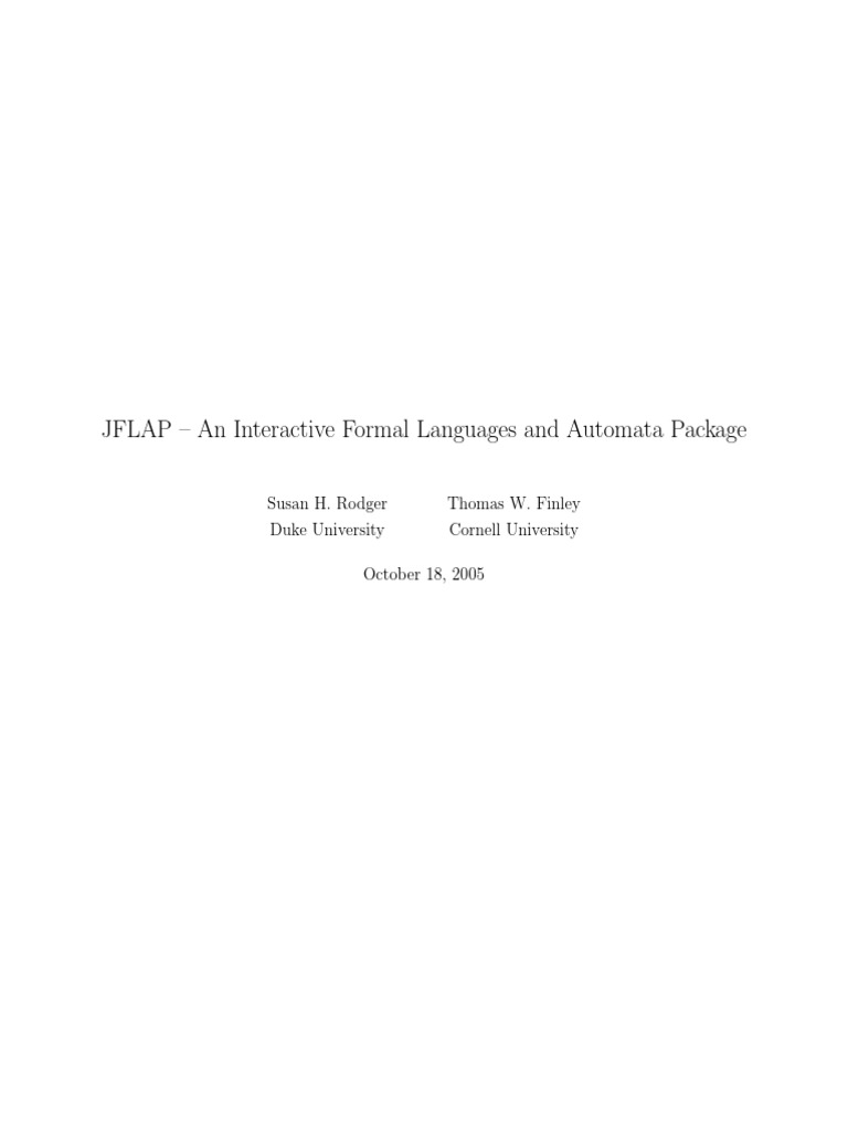 Jflapbook2006 PDF | PDF | Parsing | Automata Theory