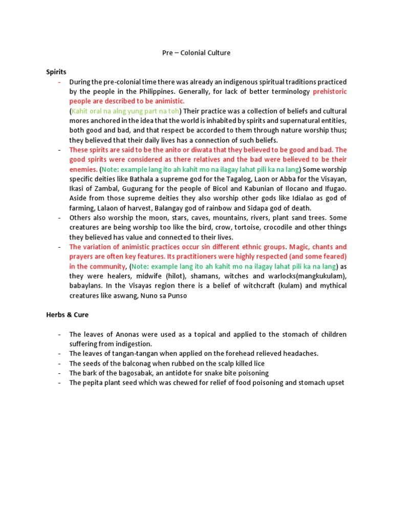 Anito Worship in Pre-Colonial Philippines | PDF | Cultural Anthropology ...