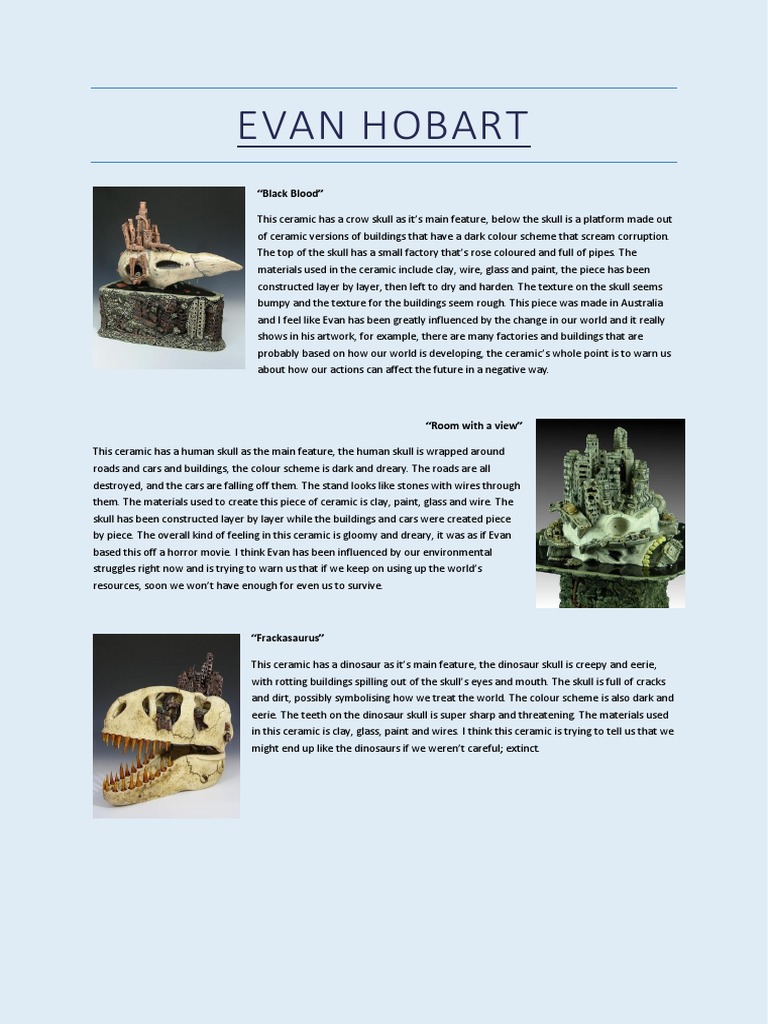 Evan Hobart's Environmental Ceramics | PDF | Leisure | Nature