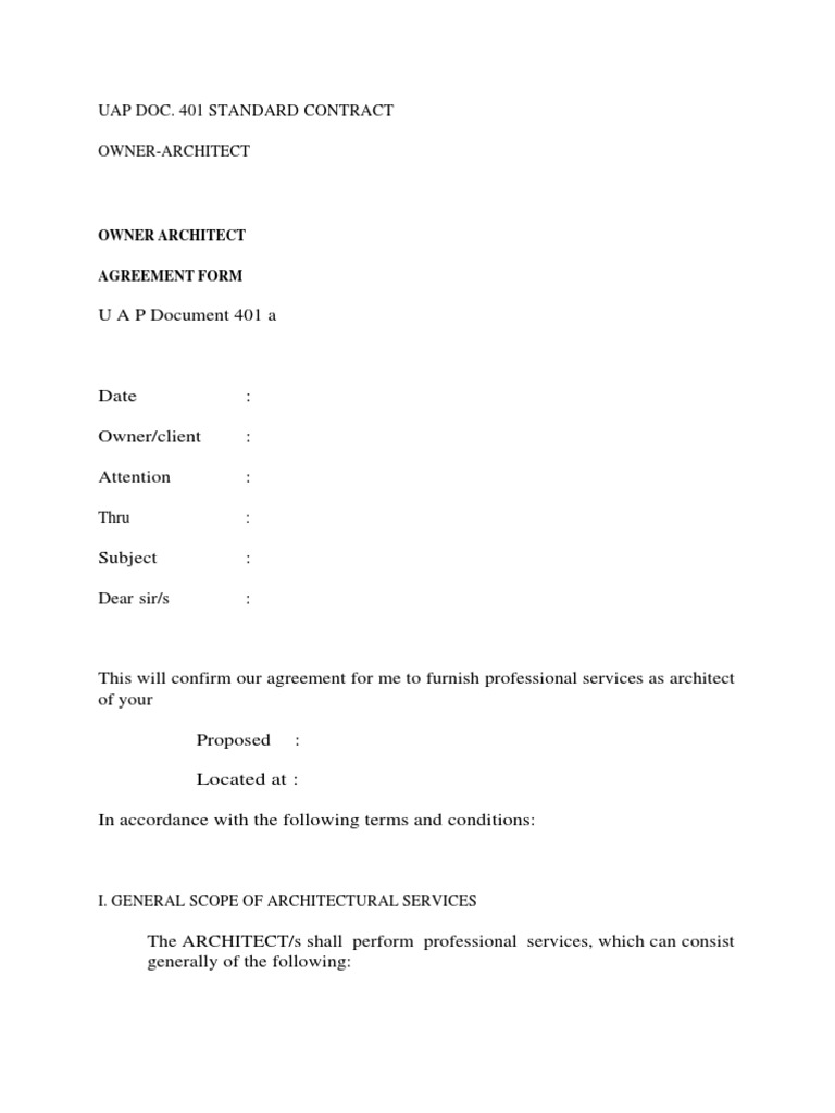 (PDF) UAP Doc 401-402 | PDF | Construction Bidding | Architect