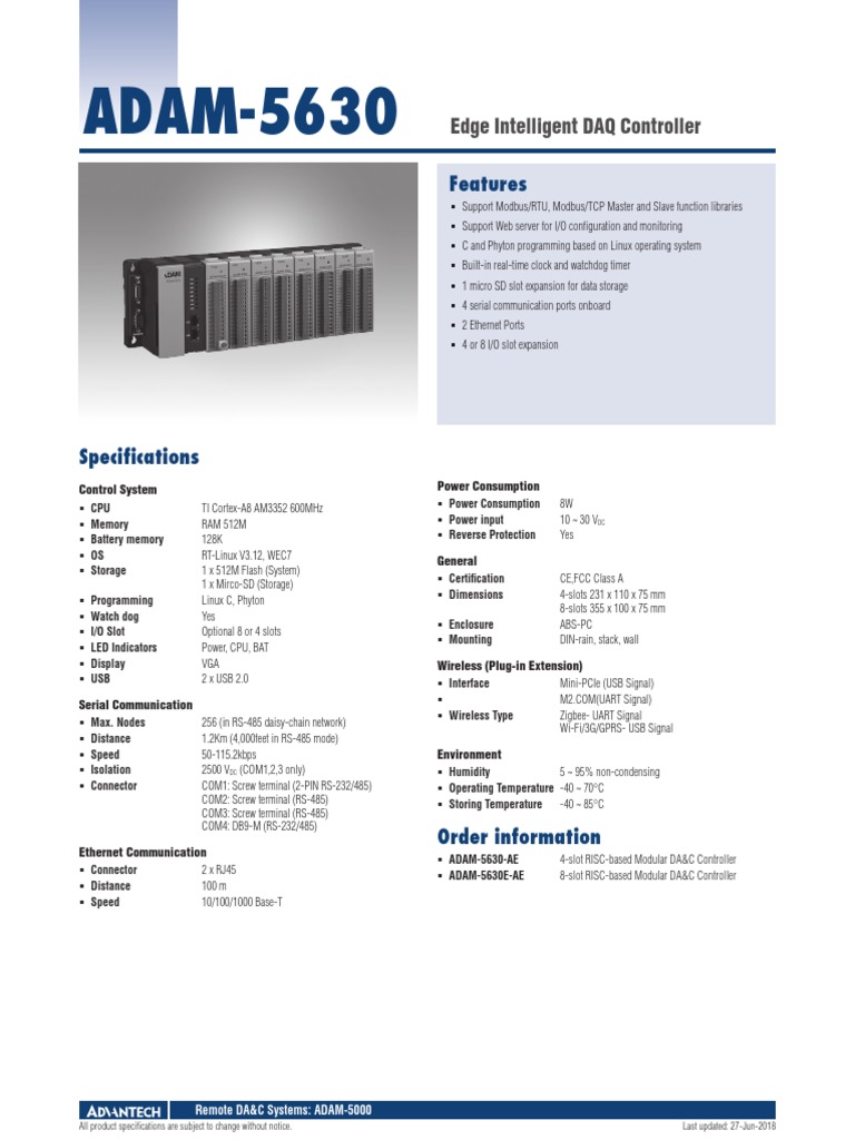 Adam-5630 DS (06.27.18) 20190201142037 | PDF | Usb | Wi Fi