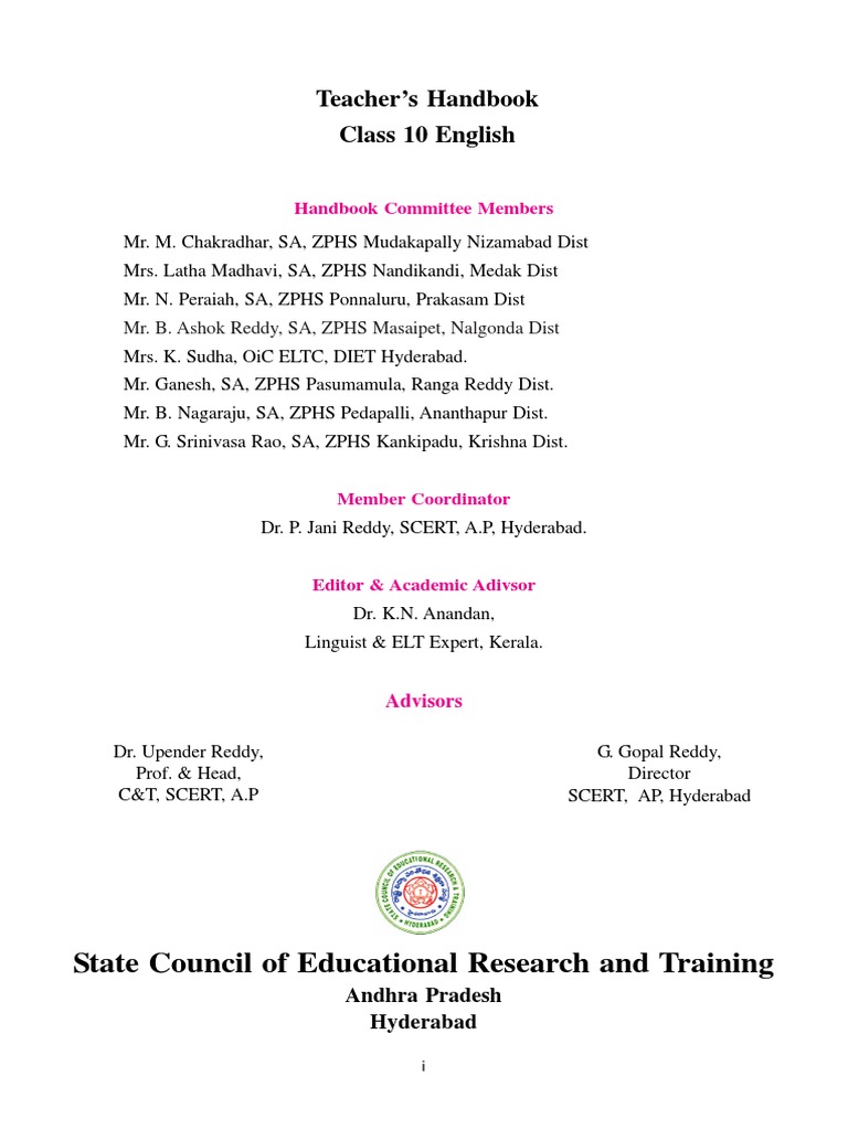 ENGLISH Handbook - Class X PDF | PDF | Phrase | Verb