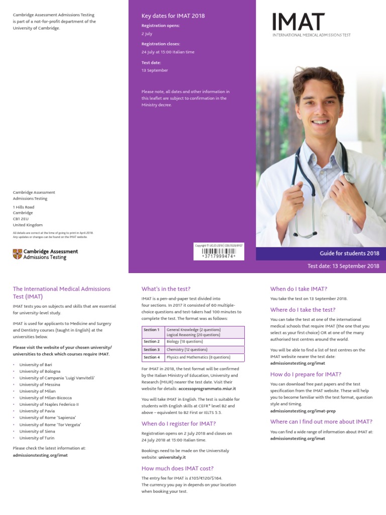 Imat Leaflet 2018 | Download Free PDF | University | Educational ...