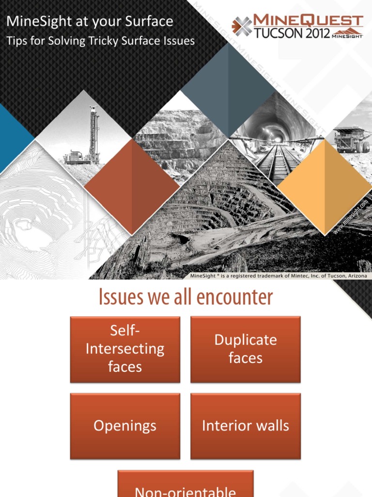 Minesight at Your Surface: Tips For Solving Tricky Surface Issues | PDF | Area | Teaching ...
