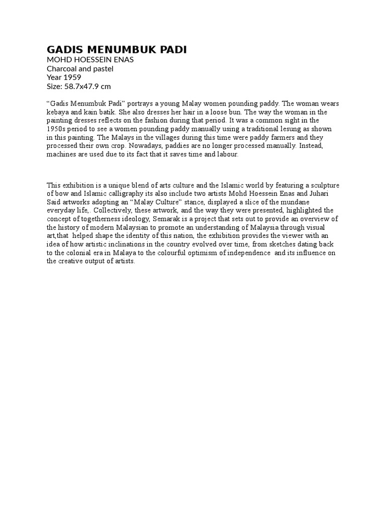 Gadis Menumbuk Padi | PDF | Art