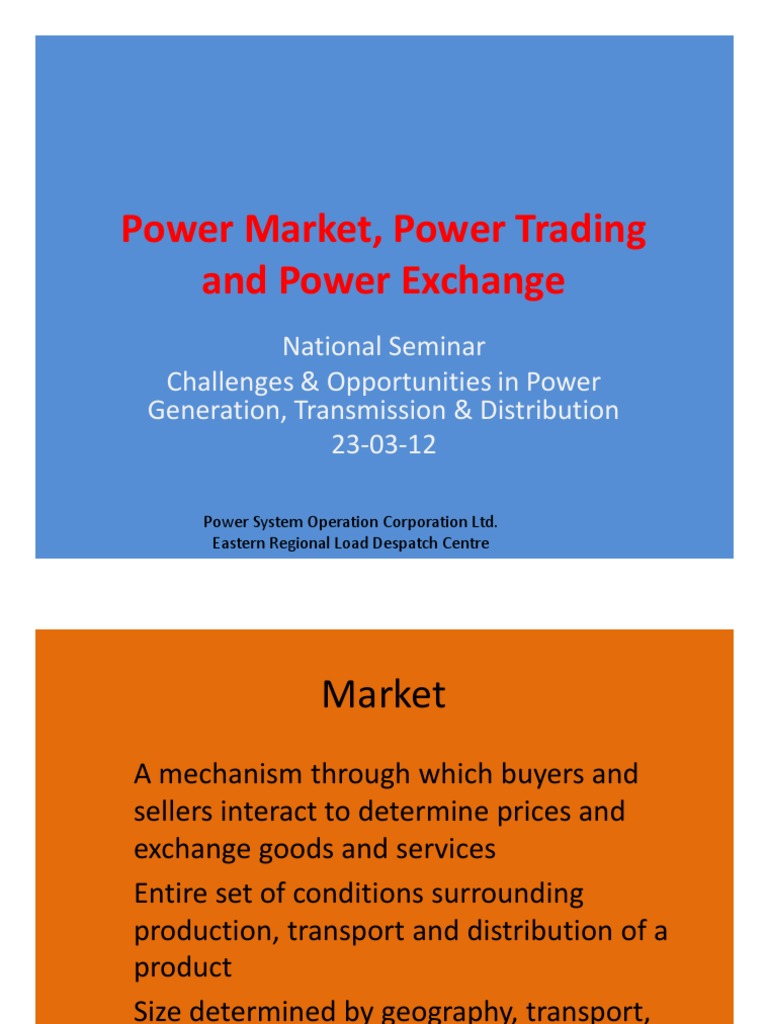 Power Trading and Exchange Overview | PDF | Supply And Demand | Demand