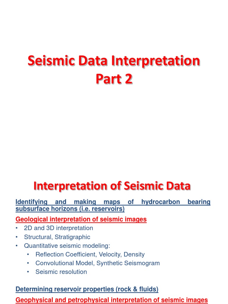 7 - Seismic Interpretation Part 2c | PDF | Reflection Seismology ...