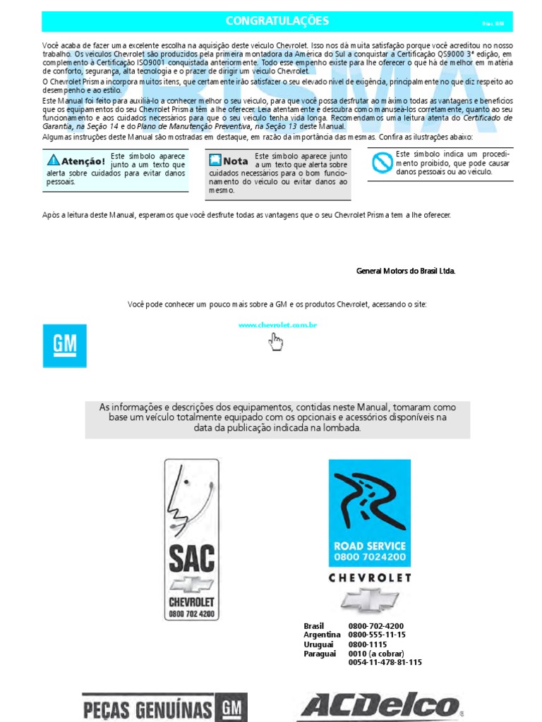 manual-prisma-2009.pdf | Chevrolet | Brasil