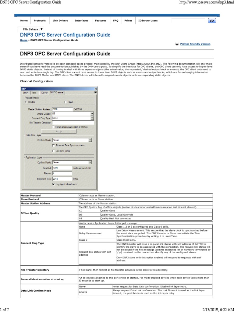 DNP3 OPC Server Configuration Guide | PDF | Port (Computer Networking) | Online And Offline