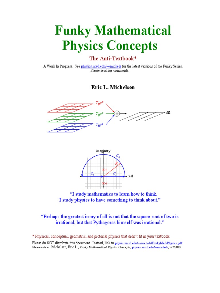 Funky Mathematical Physics Concepts: The Anti-Textbook | PDF | Analysis ...