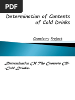Chemistry Investigatory Project - Cold Drink - Class XII | PDF ...