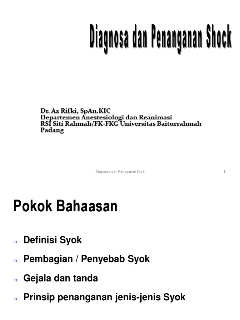 Dr. Az Rifki, Span - Kic Departemen Anestesiologi Dan Reanimasi Rsi ...