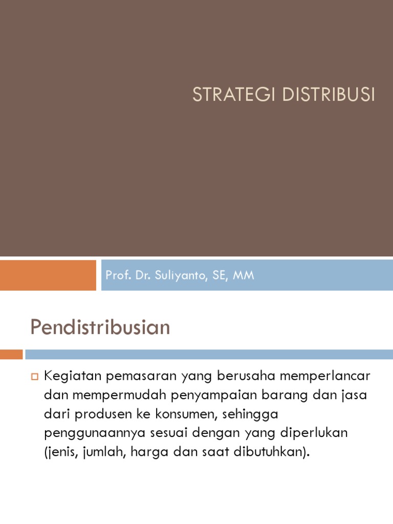 STRATEGI Distribusi Rev1 | PDF