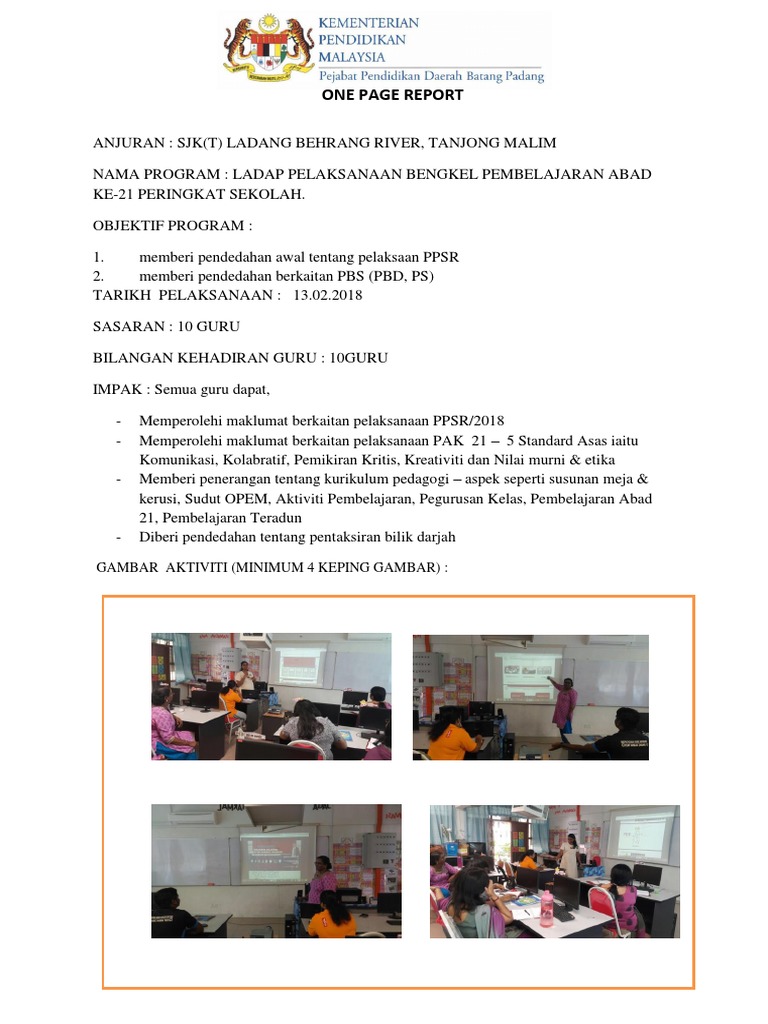 One Page Report - Abda008 | PDF