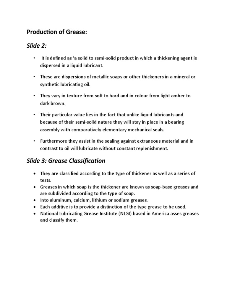 Grease Production and Classification Guide | PDF | Petroleum | Lubricant