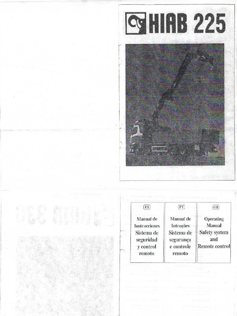 Manual Hiab 225 Menos Peso | PDF