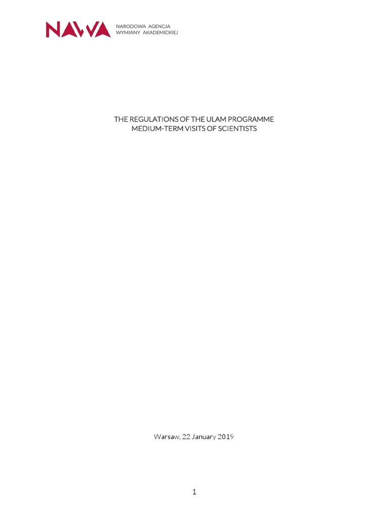 Ulam Programme Regulations | PDF | Evaluation | Business