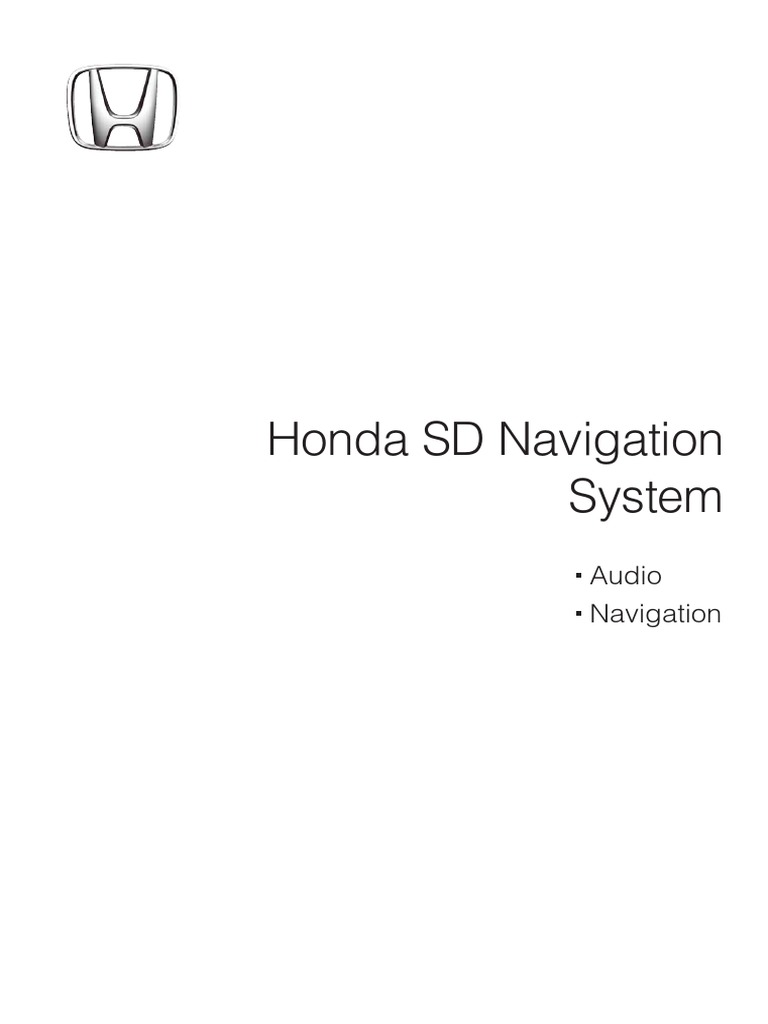 Honda SD Navigation System | PDF | Compact Disc | I Pod