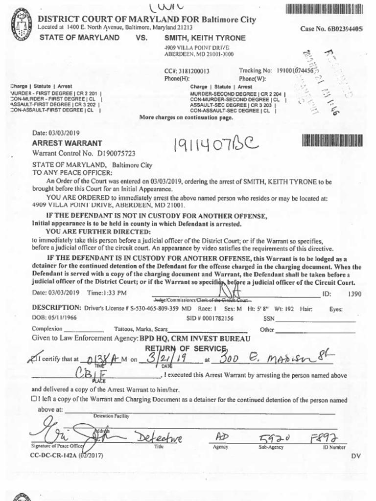 Keith Smith's Charging Documents