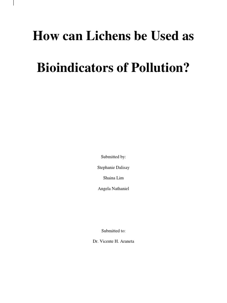 Lichens as Pollution Bioindicators | PDF | Atmosphere Of Earth | Pollution