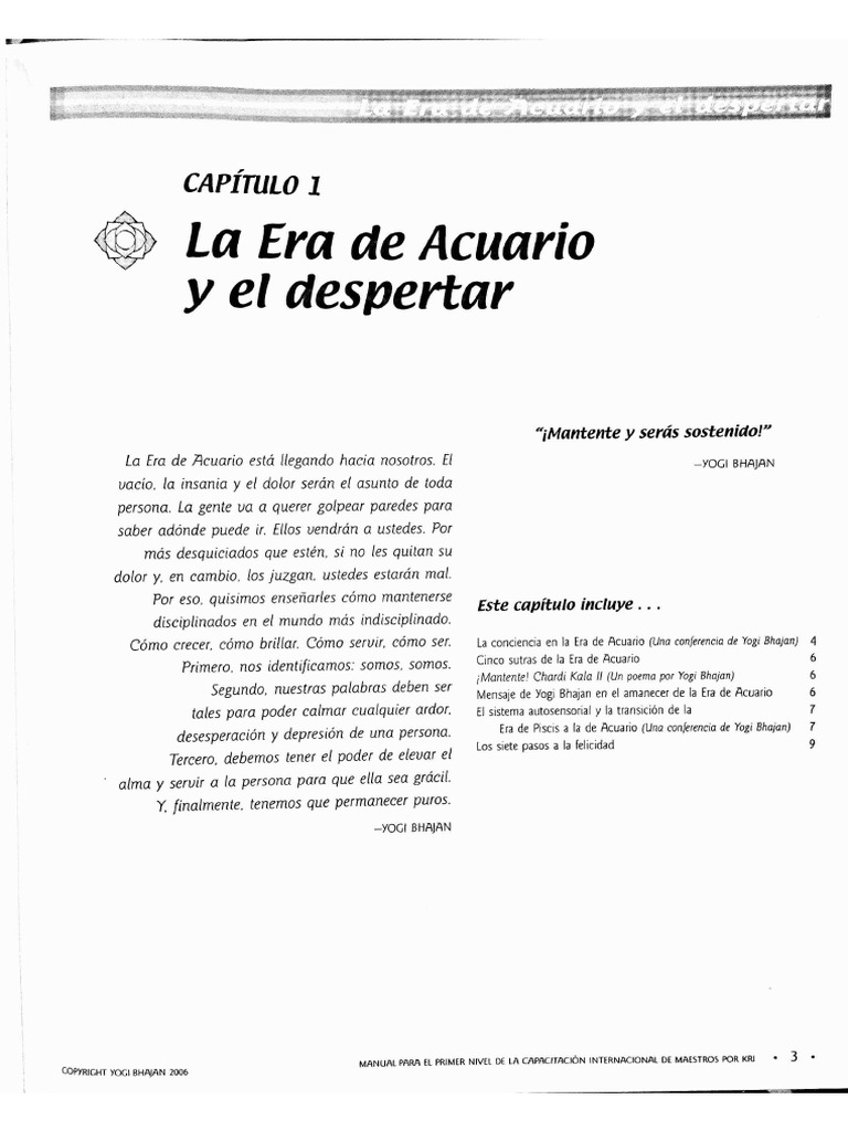 Capitulo 1 La Era de Acuario y El Despertar | PDF