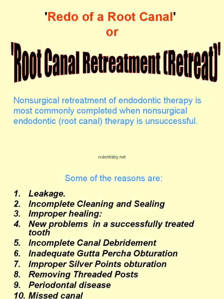 Redo of A Root Canal or | PDF | Mouth | Dentistry