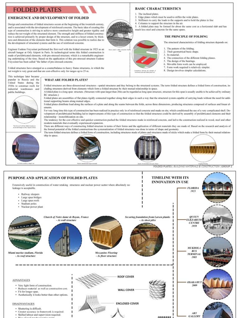Folded Plate Roof and Staircase Details | PDF
