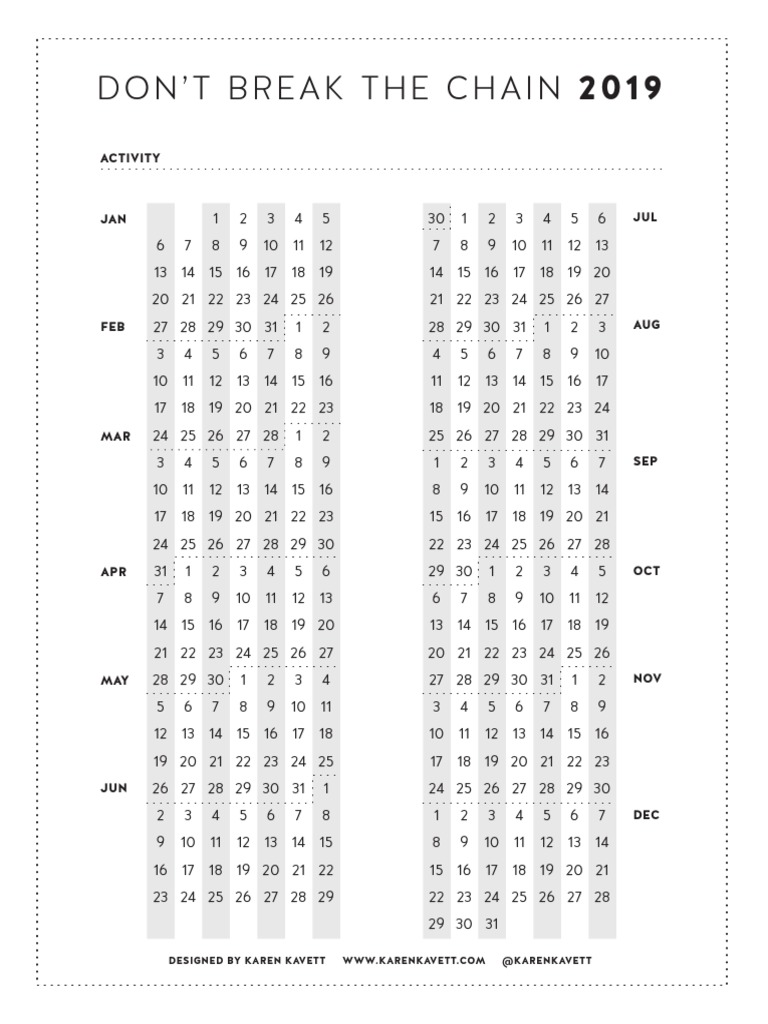 2019 Dont Break Chain Black | PDF