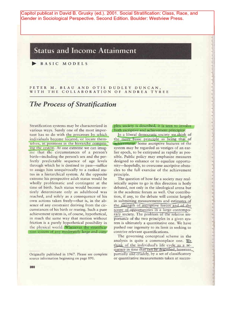 1967 Blau Duncan | PDF | Causality | Correlation And Dependence