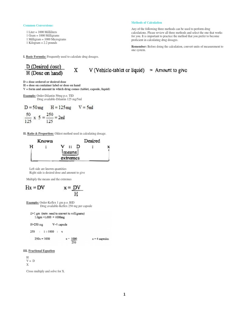 drug-calculations-13-pgs-pdf-dose-biochemistry-chemistry
