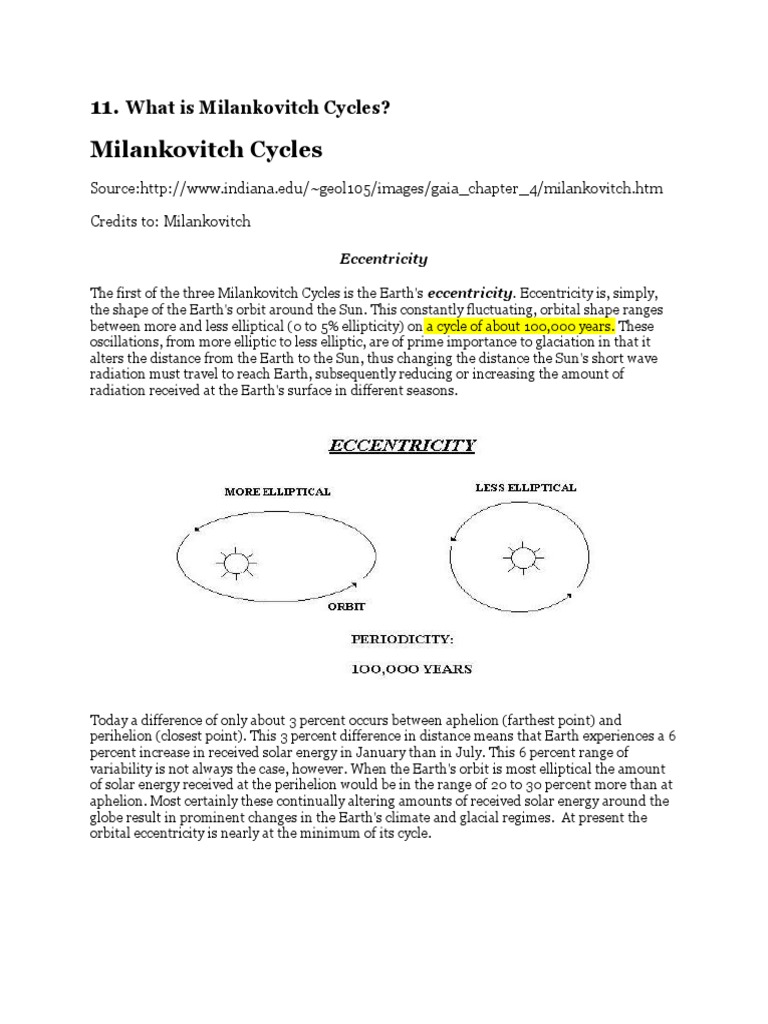 Milankovitch Cycles | PDF | Earth | Astronomy