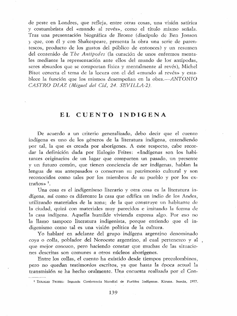 El Cuento Indigena | PDF | Pueblos Indígenas de las Américas | Cuentos