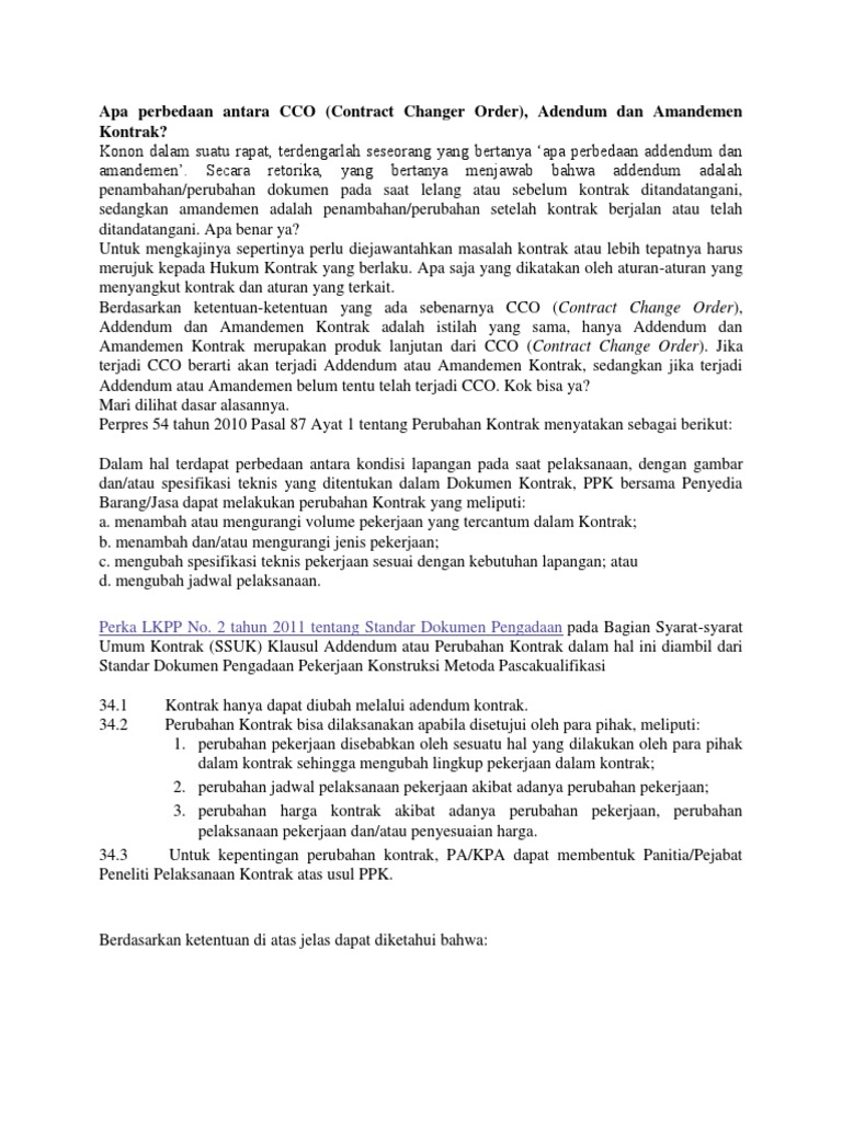 CCO Dan Addendum | PDF