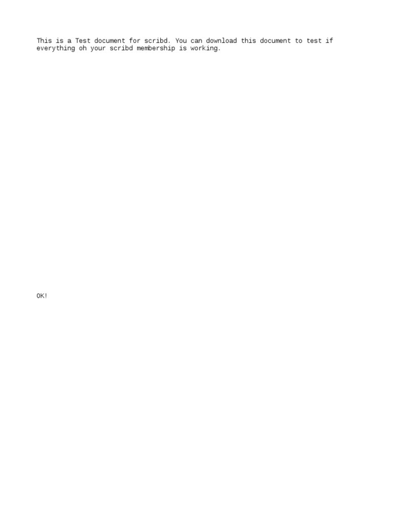 This Is A Test Document For Scribd. You Can Download This Document To ...