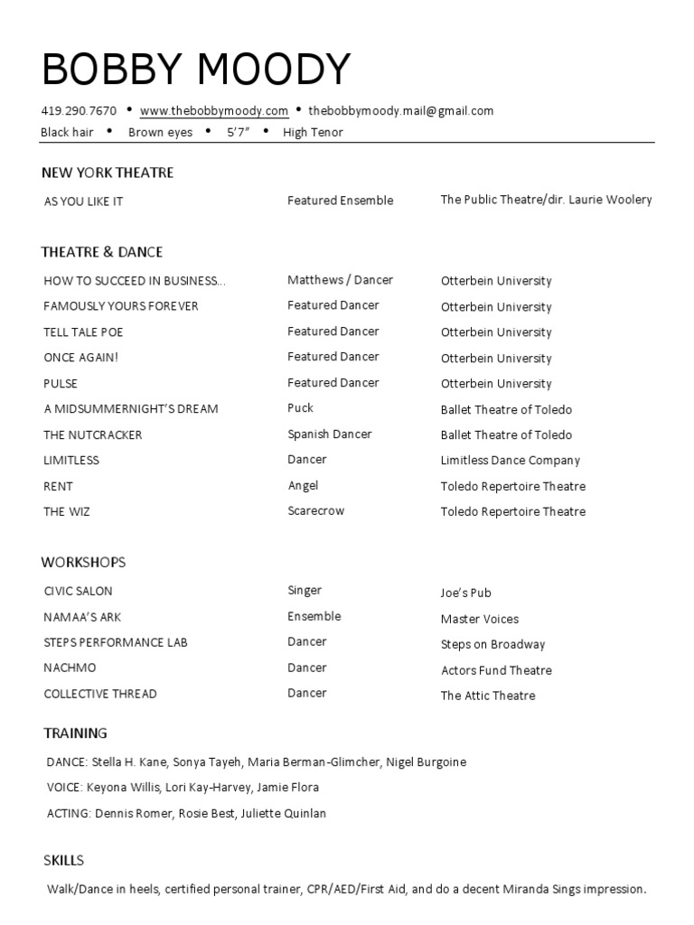 Bobby Moody Resume | PDF