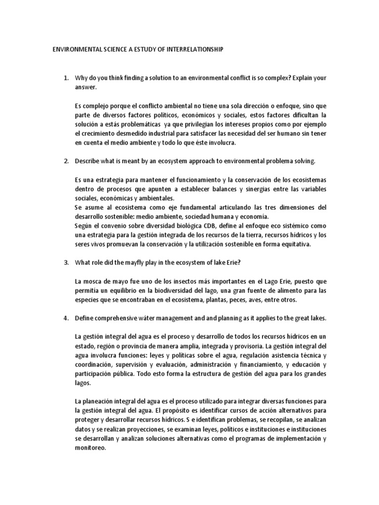 Environmental Science A Estudy of Interrelationship | PDF ...