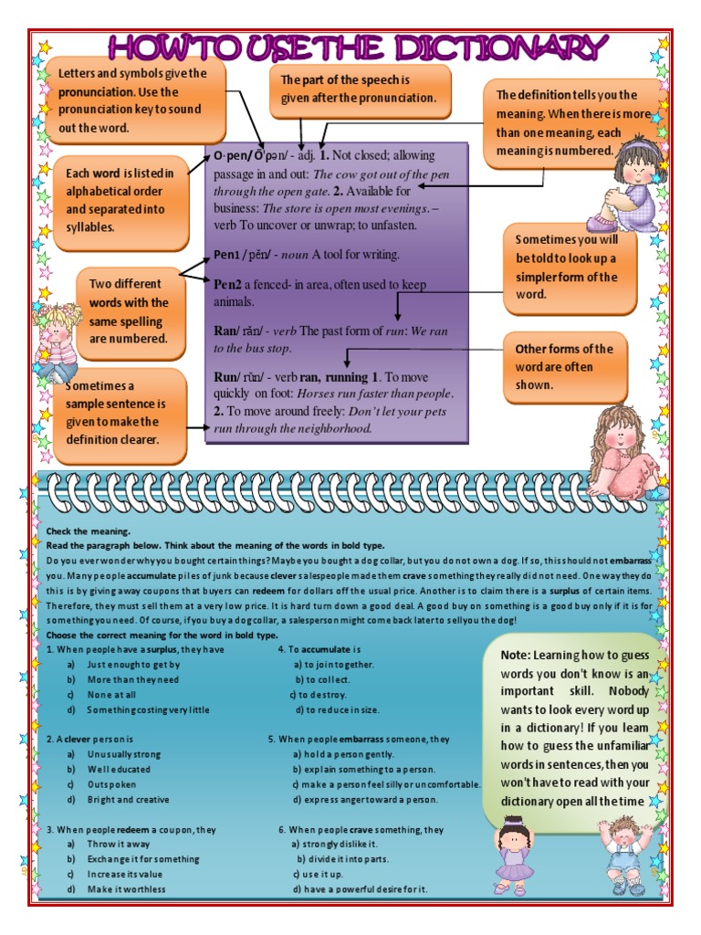 Project 2-A How To Use A Dictionary | PDF | Part Of Speech | Word